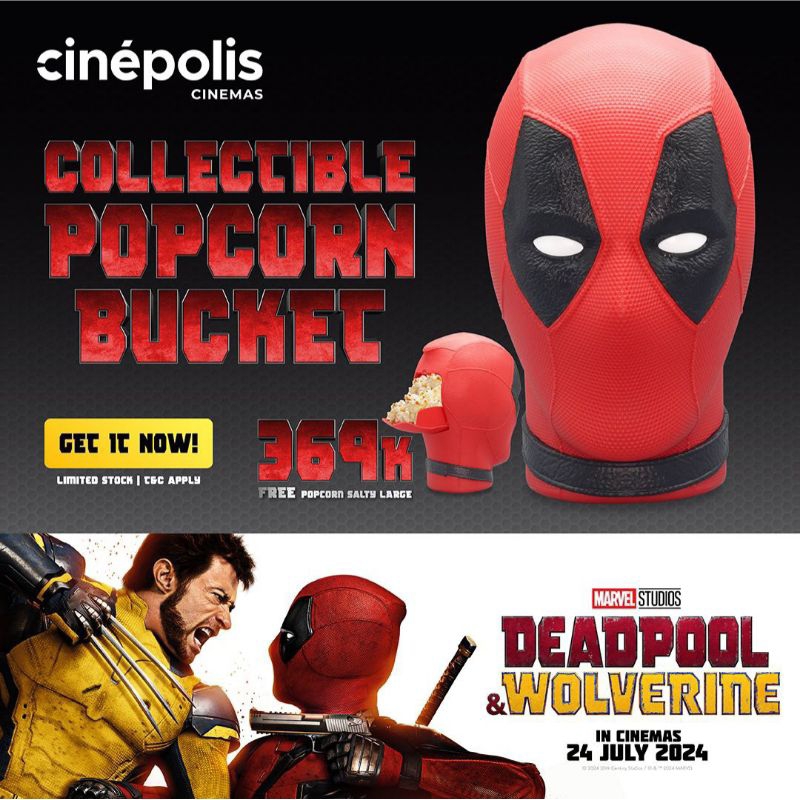 Jual Popcorn Bucket Deadpool Collectible Tempat Original Cinepolis ...