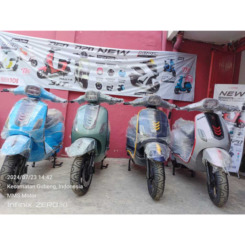 Jual Uwinfly T3S Pro Accu 72/20 Motor 1200Watt Sepeda Motor Listrik ...