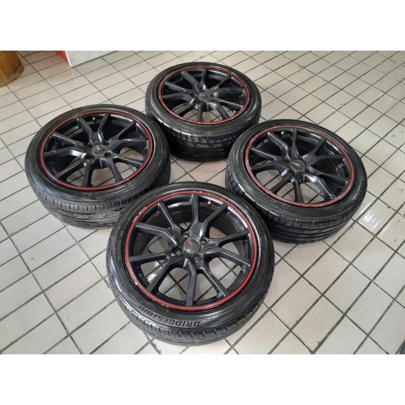 Jual velg racing hsr misato r17x7,5 baut 4x100 et42 cocok banget buat ...