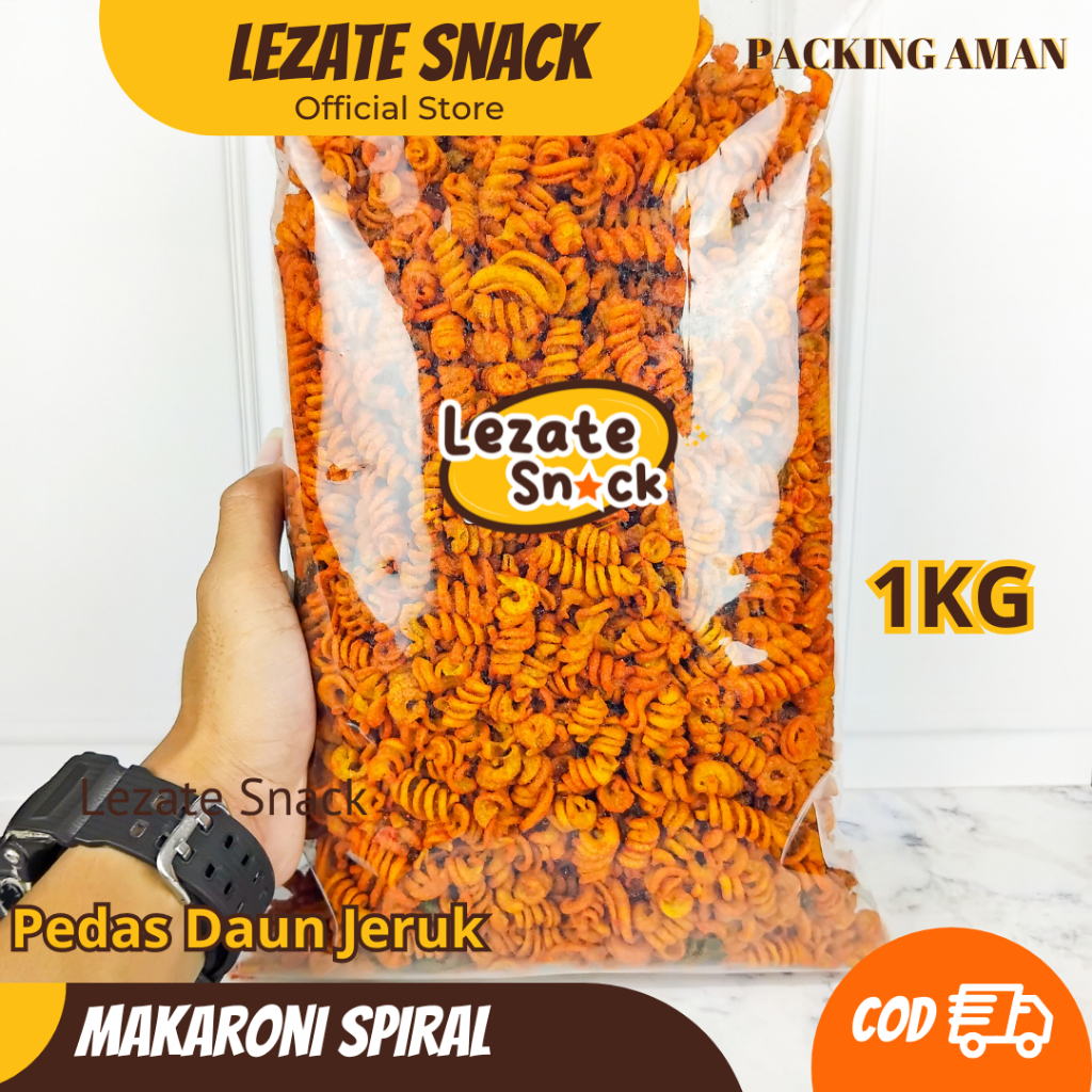 Jual Sedap Snack - Makaroni Bantet Spiral 1 KG Pedas Daun Jeruk Kiloan ...