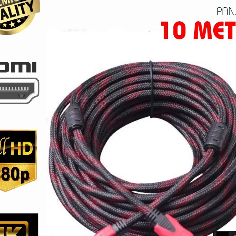 Jual Pilihan KABEL HDMI 1M SERAT JARING HDMI TO HDMI 1 METER VER14 1P ...