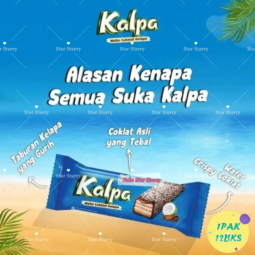 Jual [Per Pack] KALPA WAFER COKLAT KELAPA 22 GRAM - (HARGA PER BOX)| 1 ...
