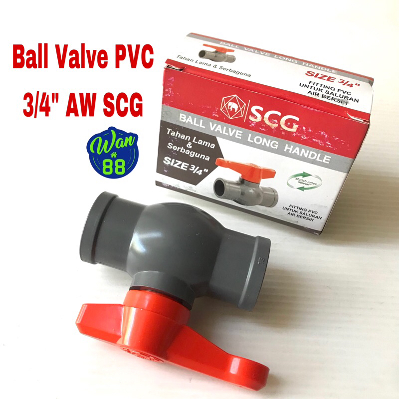 Jual Ball Valve uPVC 3/4” AW SCG | Shopee Indonesia