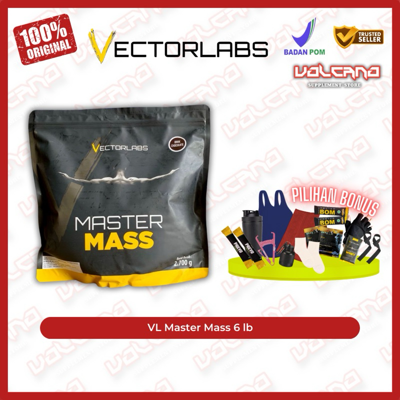 Jual VL Master Mass 6 lb VectorLabs 2700 gr weight gain gainer bulking ...
