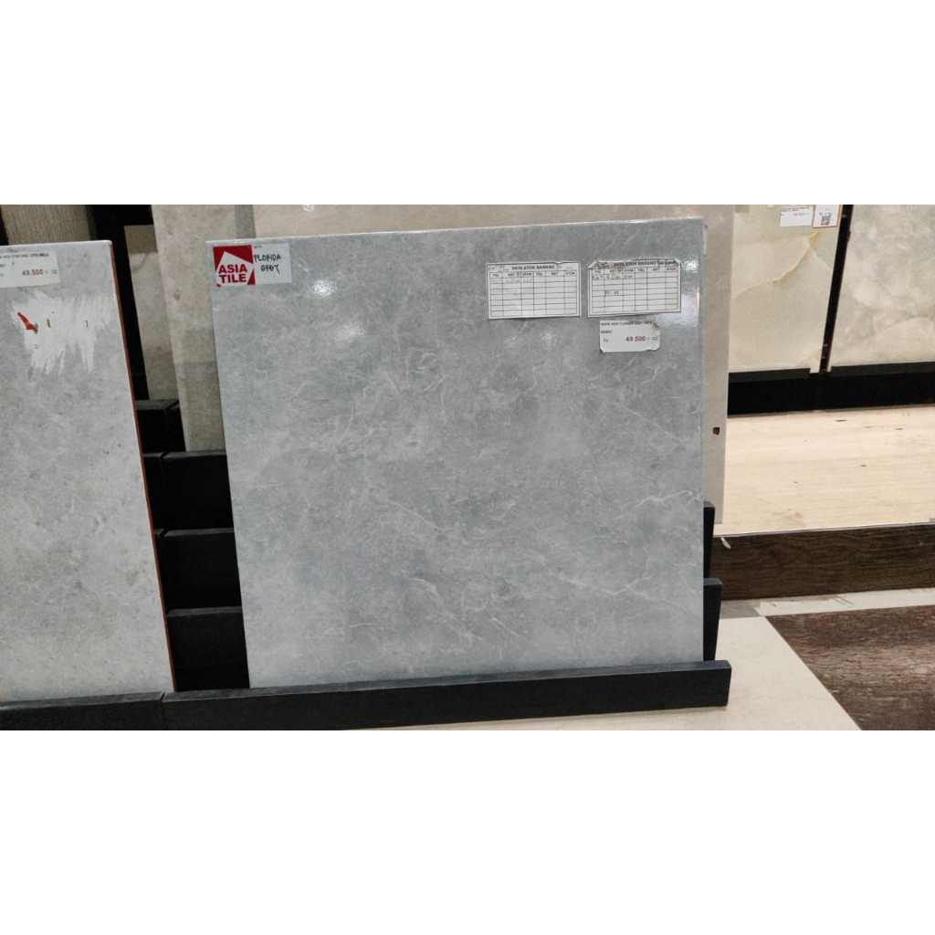 Jual Keramik Lantai Halus 50x50 Asia Tile Florida Grey | Shopee Indonesia