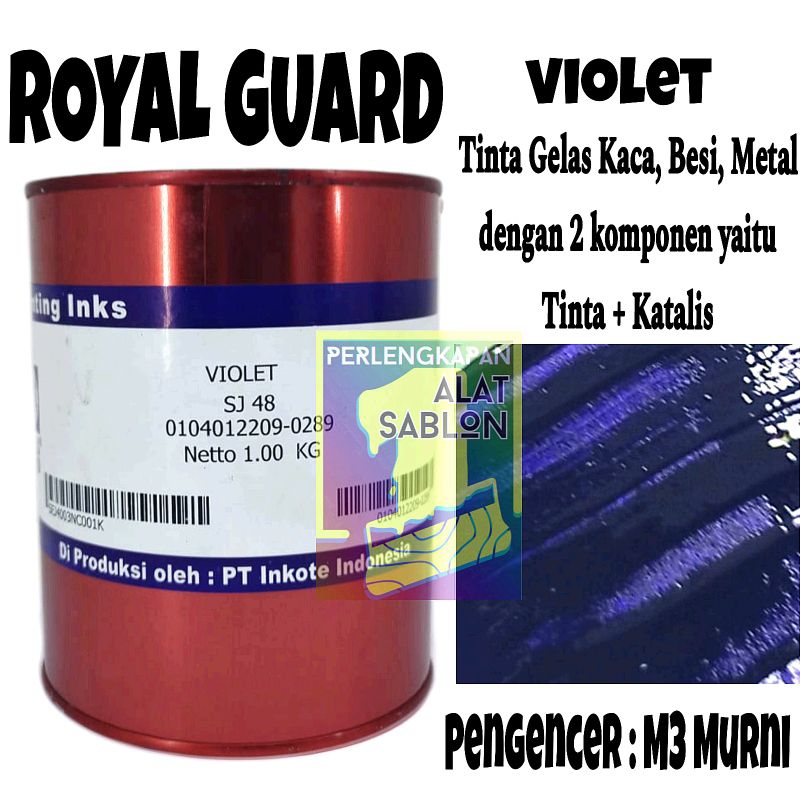 Jual ROYAL GUARD SJ 48 VIOLET TINTA SABLON BESI KACA DAN METAL 1KG ...