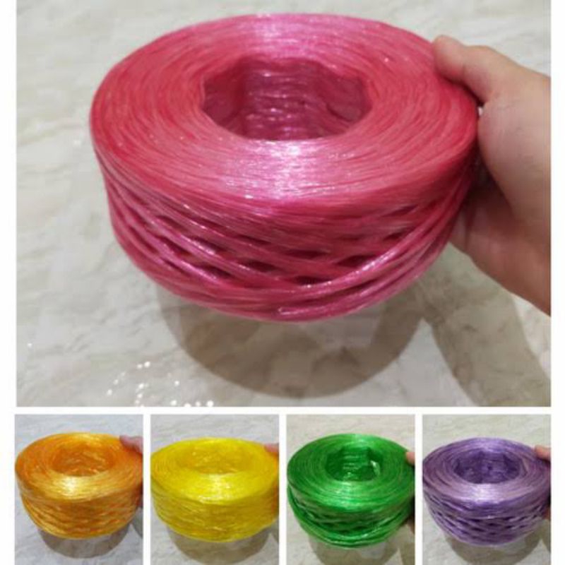 Jual TALI PLASTIK/RAFIA KUALITAS ORI TRANSPARAN GULUNGAN BESAR 10KG ...