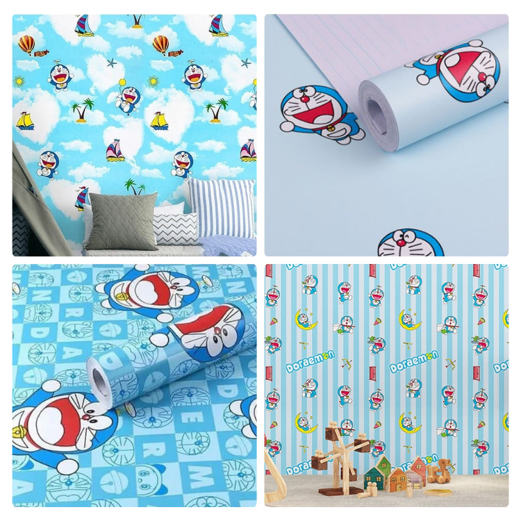 Jual Wallpaper Doraemon Kotak Biru 3D Walpaper Kamar Tidur Anak Laki ...