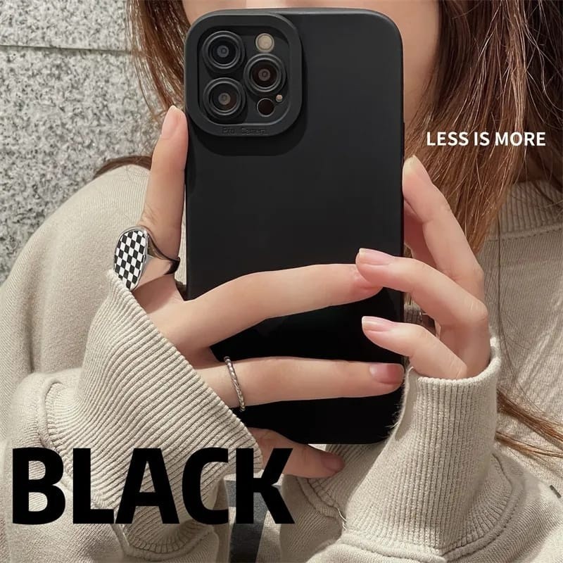 Jual Soft Case Slim Matte Pro Camera Black Hitam Polos For Xiaomi Poco ...