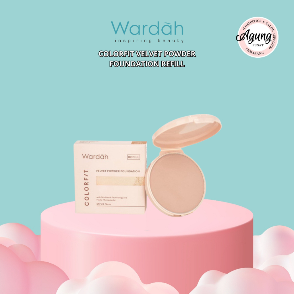 Jual Wardah colorfit Velvet Powder Foundation Refill SPF 20 PA ...