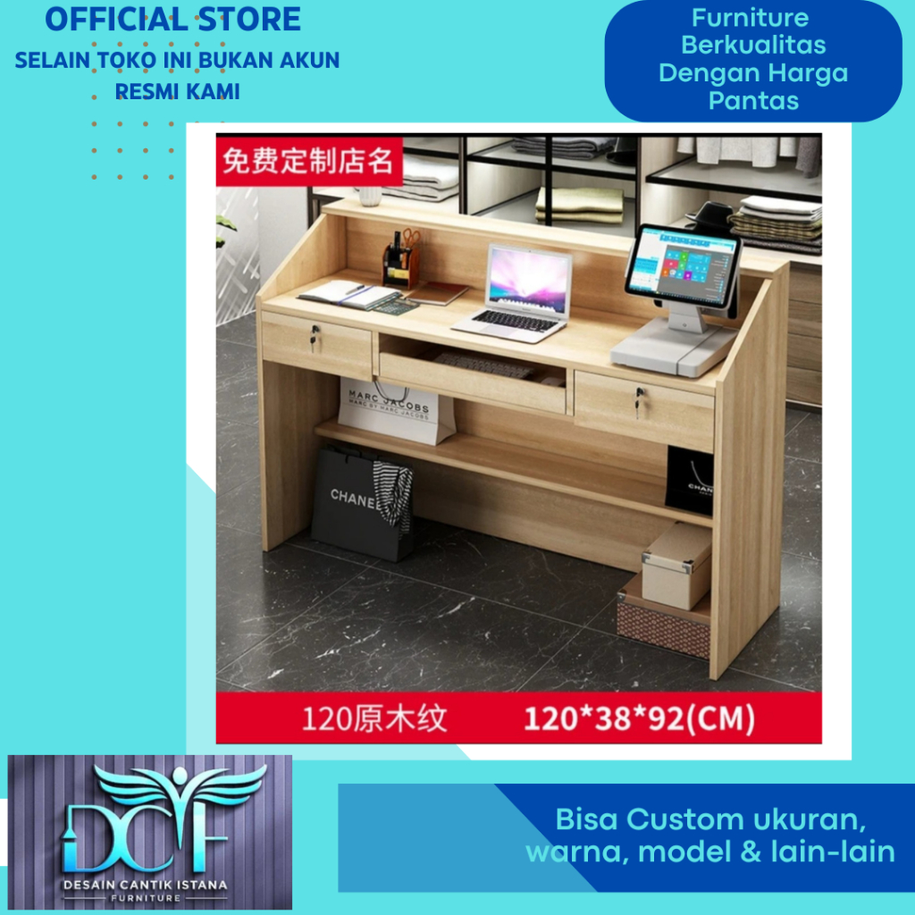 Jual Meja Kasir Kayu Multiplek Minimalis | Shopee Indonesia