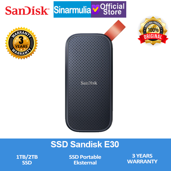 Jual SSD Sandisk E30 1TB / 2TB - SSD Portable Eksternal USB-A | Shopee Indonesia