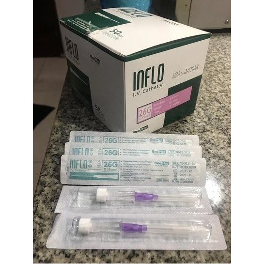 Jual INFLO Cateter ONEMED 18 20 22 24 26 PCS / IV Cateter NON PLUS OM ...