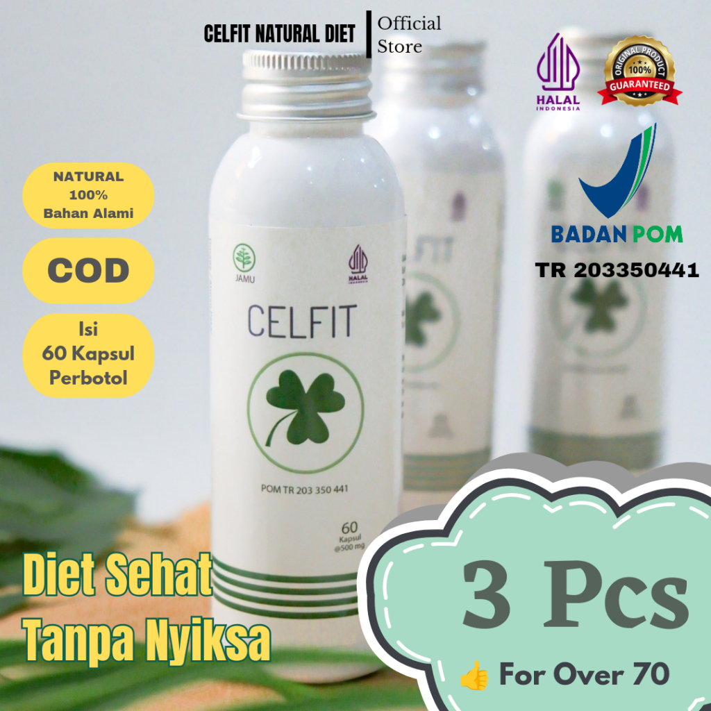 Jual CELFIT Natural Diet Alami ( Paket 3pcs ) Pelangsing Tubuh ( For ...