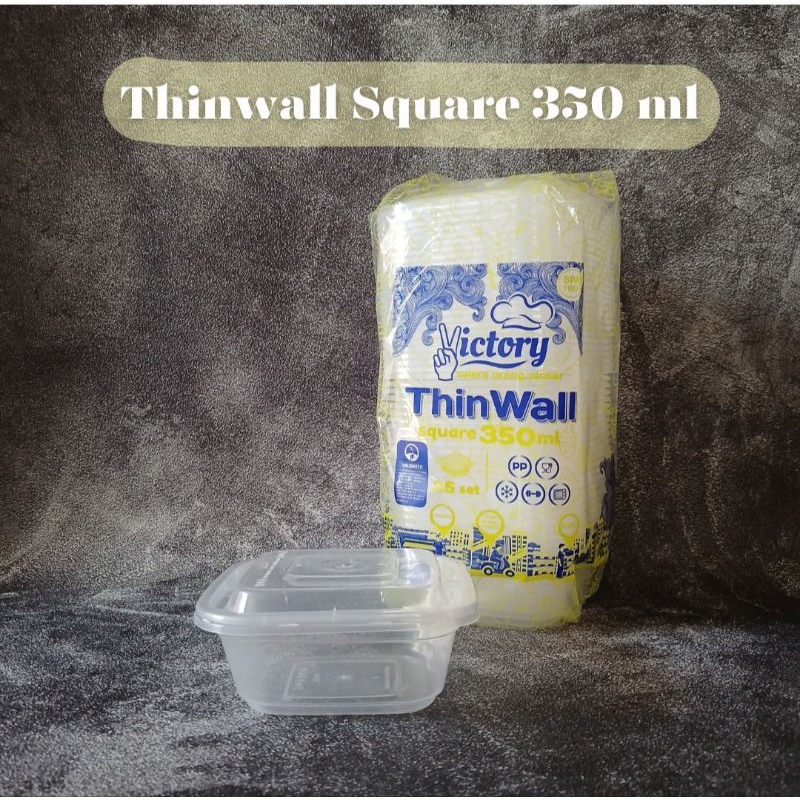 Jual Thinwall square 350ml Victory/Kotak makan square thinwall 350ml ... Jual Thinwall square 350ml Victory/Kotak makan square thinwall 350ml ...