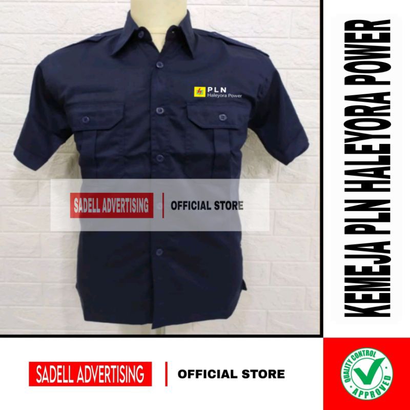 Jual Kemeja PLN Haleyora Power Seragam PLN Haleyora Power Navy PDH PDL ...