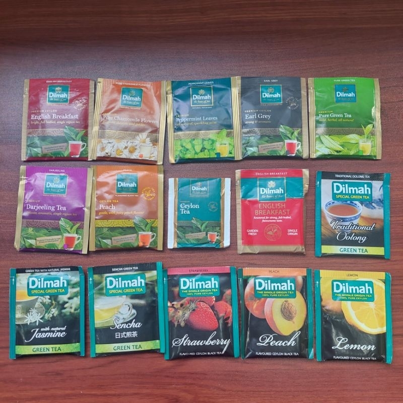Jual DILMAH PREMIUM TEA BAG GREEN TEA EARL GREY ENGLISH BREAKFAST ...
