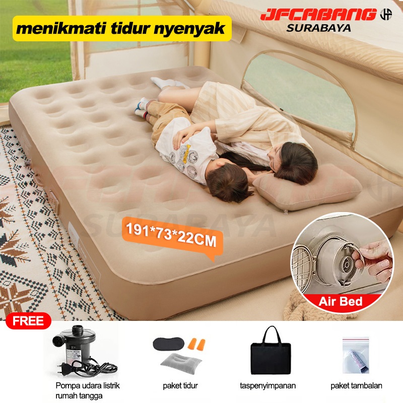Jual kasur angin camping/kasur tiup/kasur pompa/kasur lipat/Bantal ...