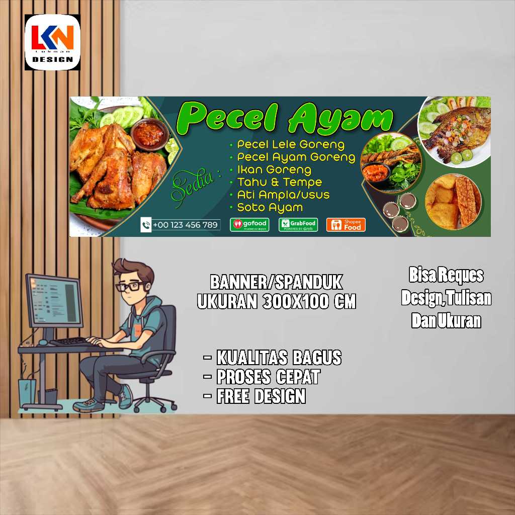 Jual spanduk banner PECEL MODEL G reques design | Shopee Indonesia