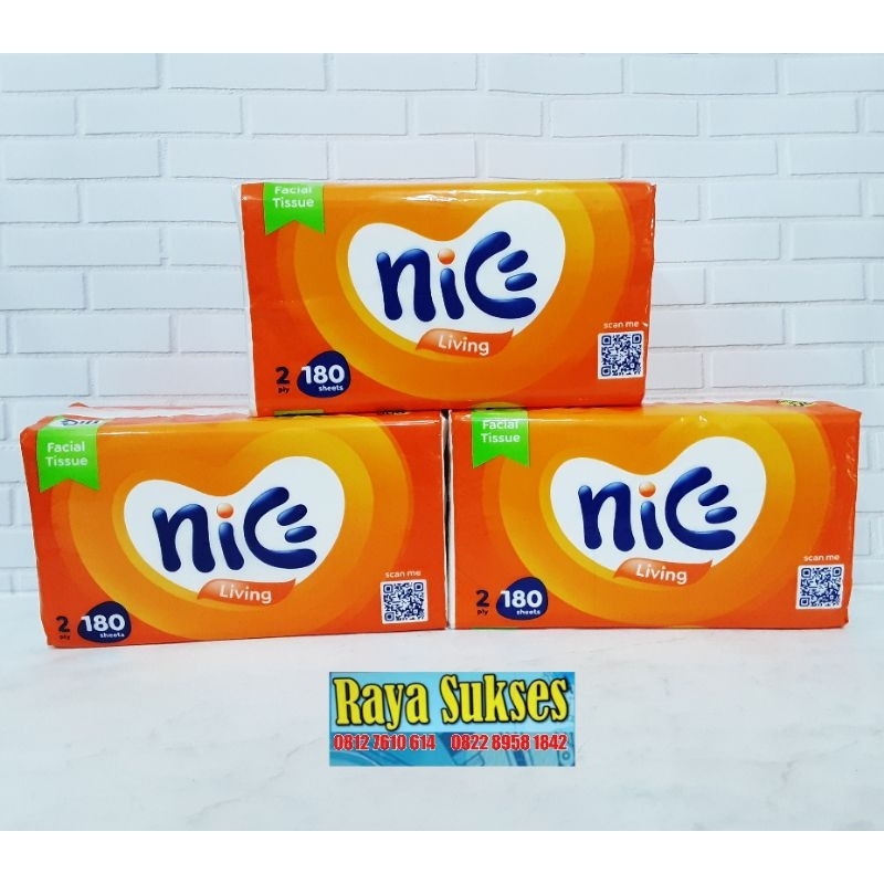 Jual Tissue Nice 180 Sheet 2 Ply/PAKET BUNDLE(ISI 3)/Tisu Nice/Tisu ...