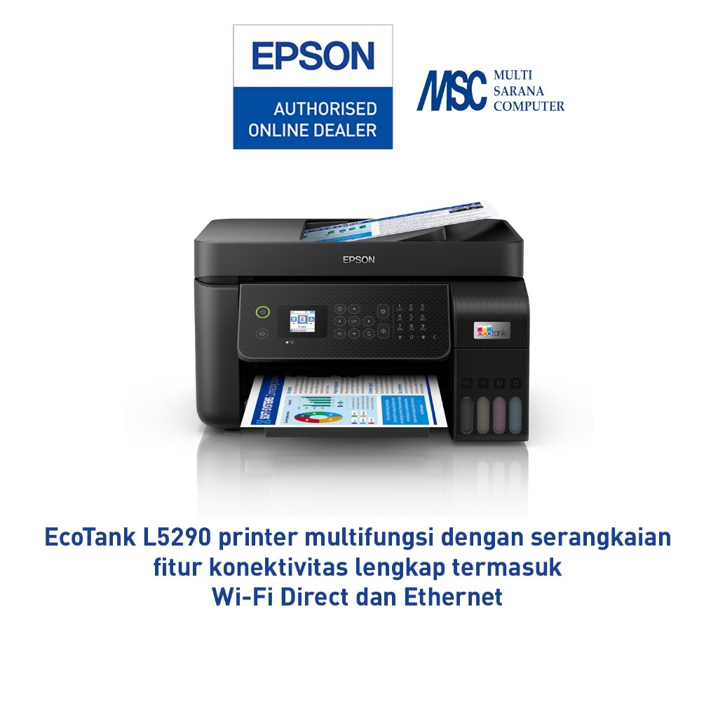 Jual EPSON Printer EcoTank L5290 A4 WiFi L-5290 Ink Tank ADF Print Scan ...