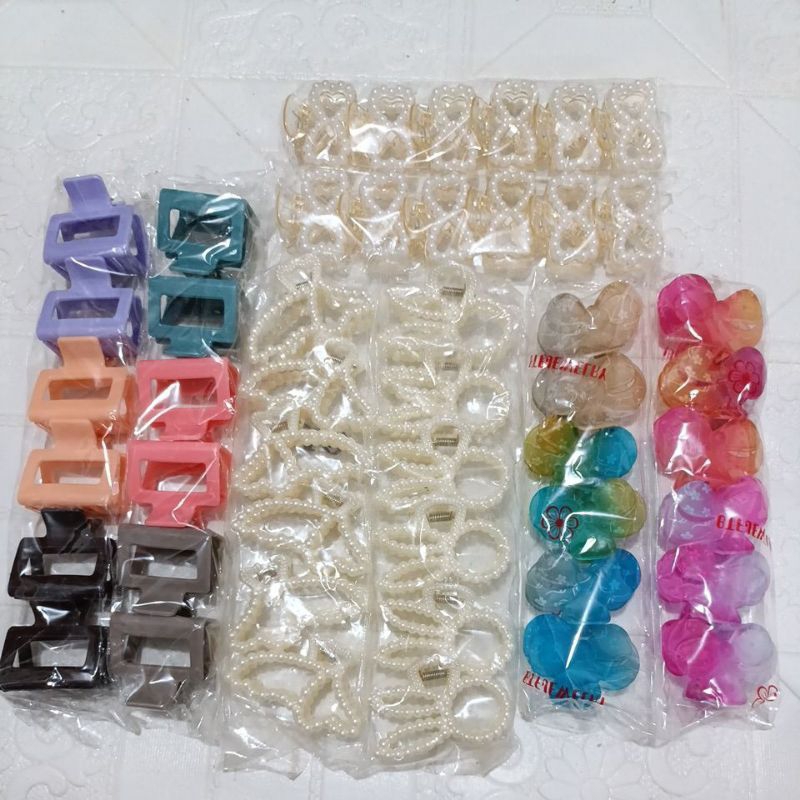 Jual Jepit rambut/jepit salon rambut bentuk T mote putih warna cantik ...