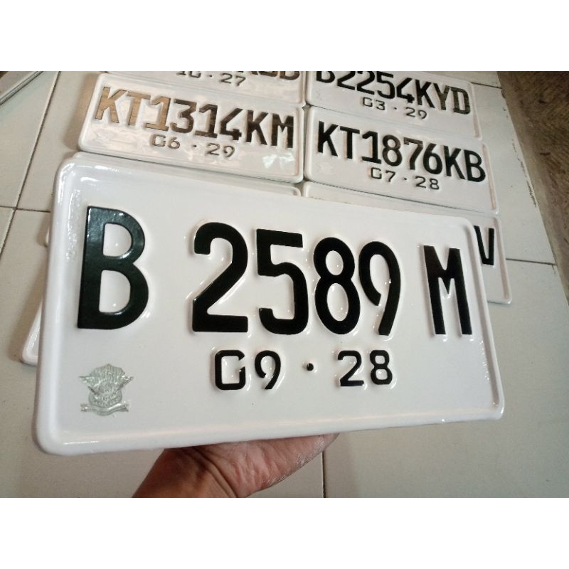 Jual Plat Nomor JDM 33 x 16 cm, font baru dan font lama | Shopee Indonesia