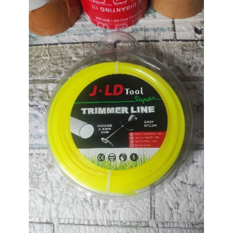 Jual senar nylon mata potong rumput panjang 50 meter | Shopee Indonesia