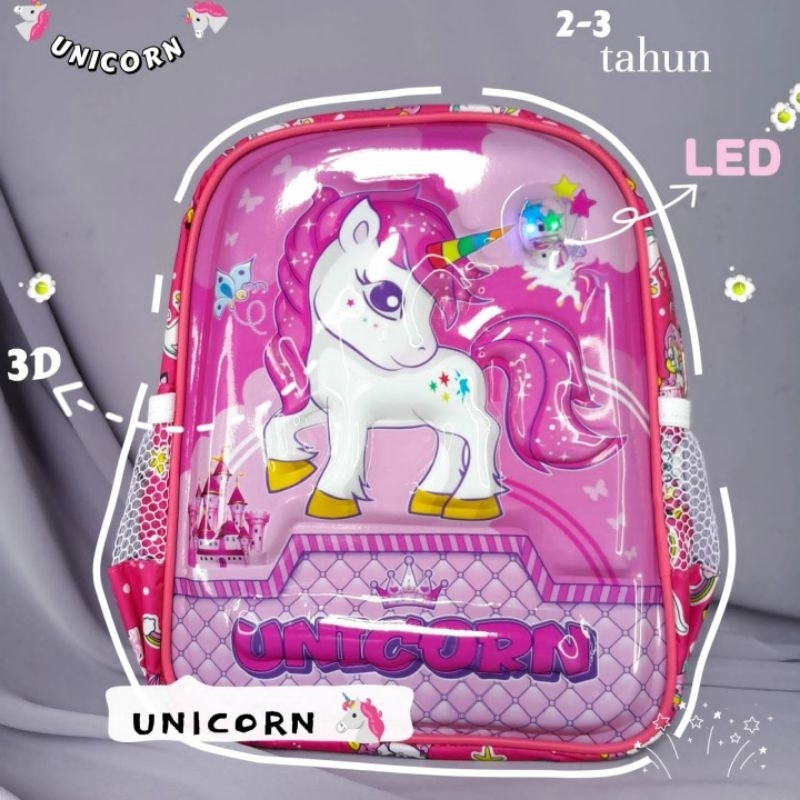 Jual TAS ANAK PEREMPUAN | PAUD | 3D | LED | KARAKTER | COD | Shopee Indonesia