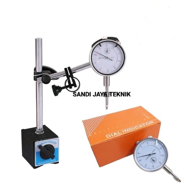 Jual Paket Dial Indicator + Magnetic Base Test Stand Gauge Pick Dudukan ...