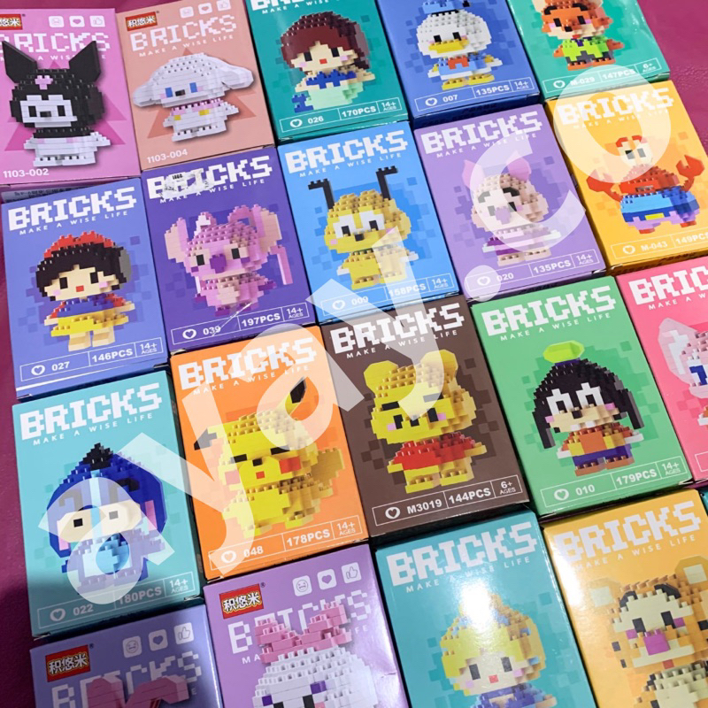 Jual Bricks Mainan Balok Blok Cartoon Nano Block Puzzle DIY 3D Kartun ...