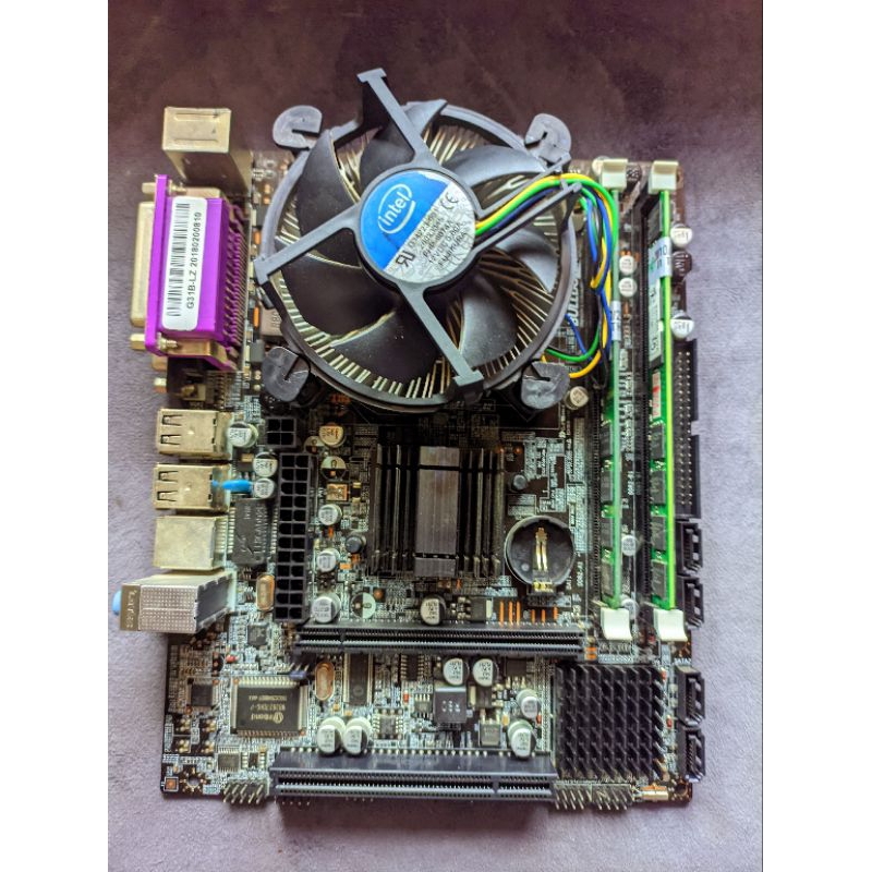 Jual Motherboard g31 ddr2 plus processor+ram+fan second/bekas | Shopee ...
