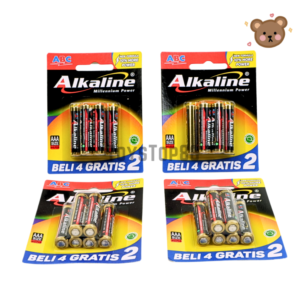Jual Baterai ABC Alkaline AAA A3 isi 6, 4 bonus 2 / Alkaline Battery ...