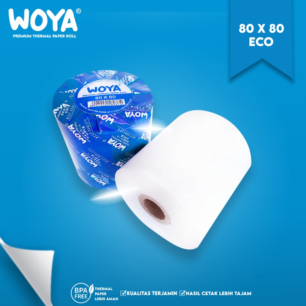 Jual Spesial Edition WOYA Kertas Thermal 8X8 ECO WOYA Kasir Struk Paper ...