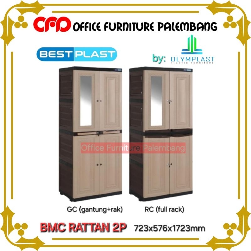 Jual lemari pakaian plastik bestplast BMC RATTAN 2P RC GC lemari baju 2 ...