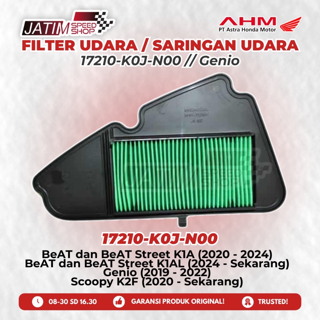 Jual Honda AHM Filter Udara Saringan Udara Filter Hawa 17210-K0J-N00 ...