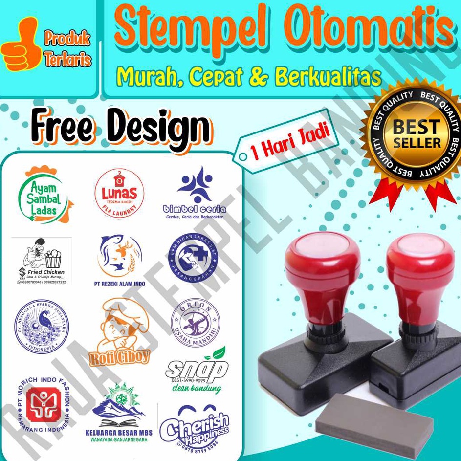 Jual Hot Sale Stempel Perusahaan logo nama tandatangan lunas stample flash stemple praktis ...