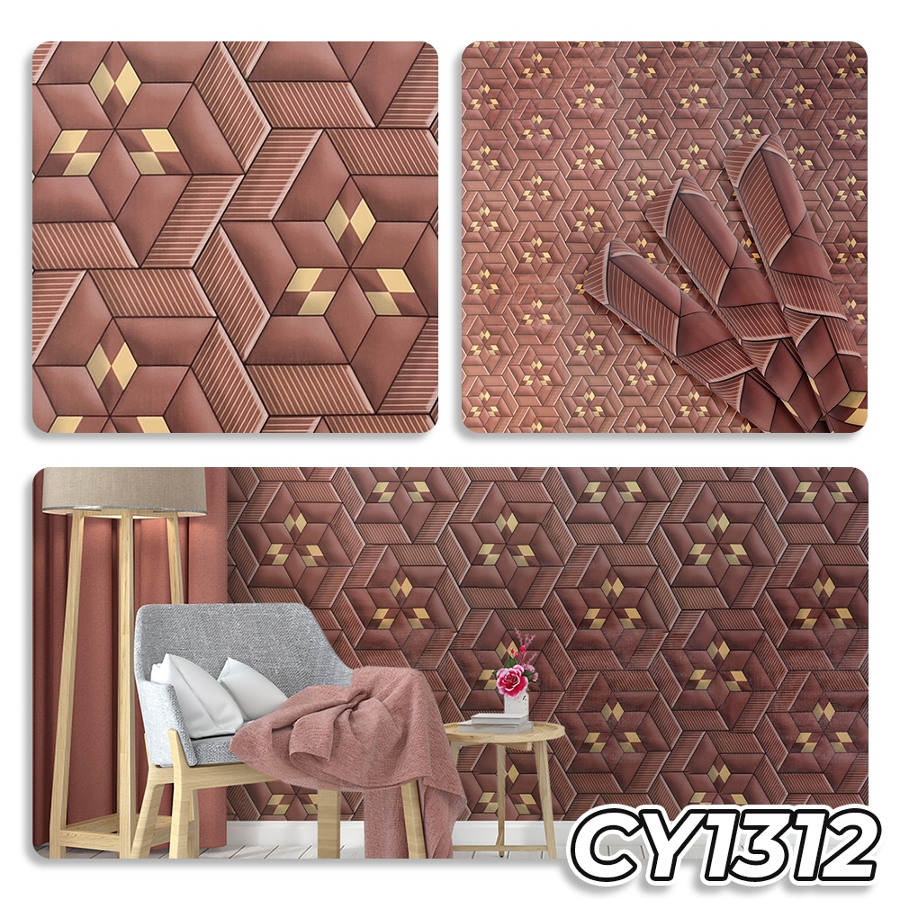 Jual Wallpaper Dinding Motif 3D Aestetik 45cm x 8Meter WallStiker Dinding Premium Kamar tidur ...