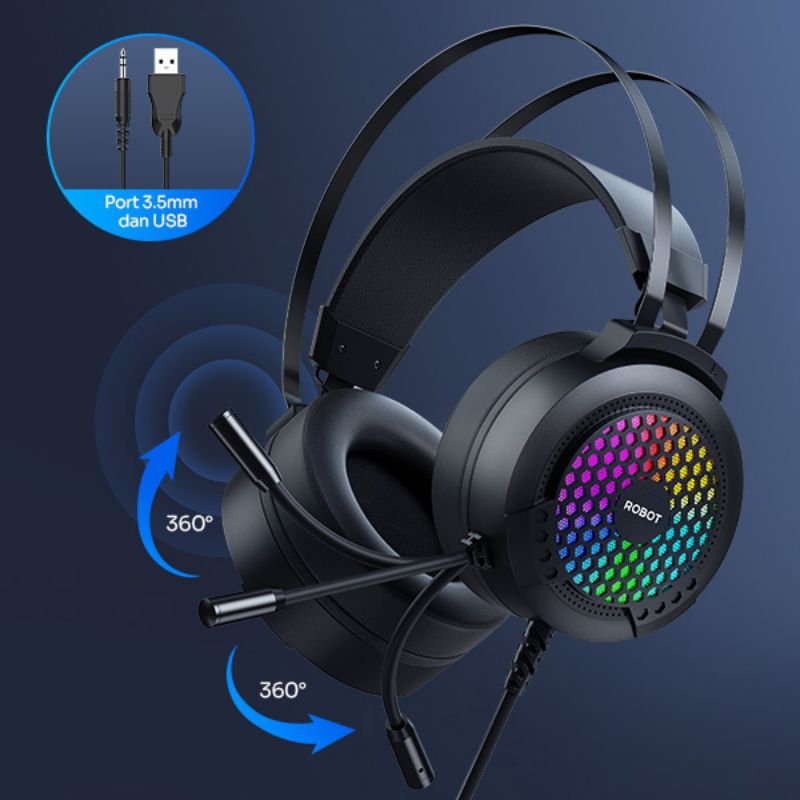 Jual Headset Gaming Robot RH-G30 | Shopee Indonesia