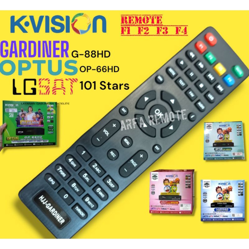 Jual Remot Remote Receiver K-VISION OPTUS 66HD NEW LGSAT STARS 101 ...