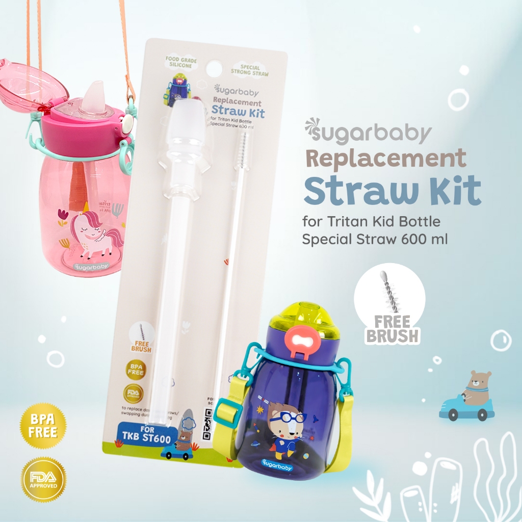 Jual Sugar Baby Replacement Straw Sugarbaby Tritan Kid Bottle Special Straw 600 ml Botol Minum ...