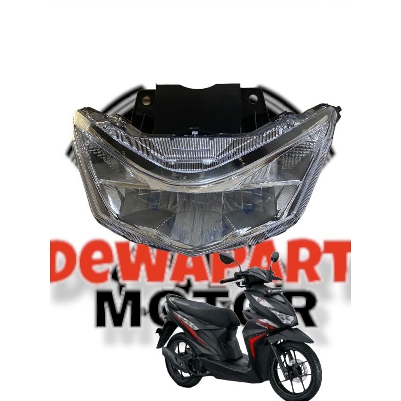 Jual Reflektor lampu depan honda beat Led Deluxe 2020-2021-2022-2023 ...