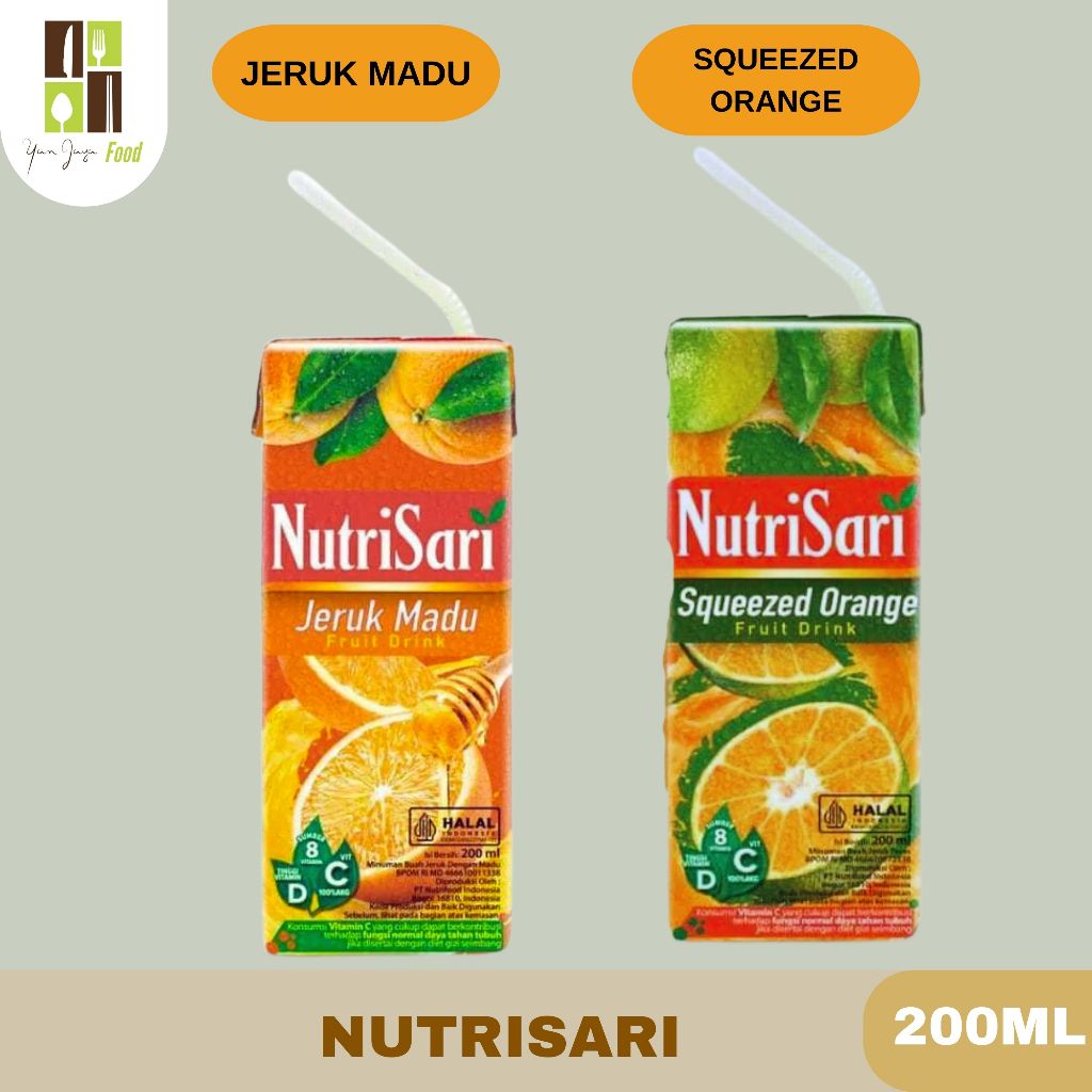 Jual Nutrisari Minuman Jeruk Peras / Rasa Jeruk Madu / Squeezed Orange ...