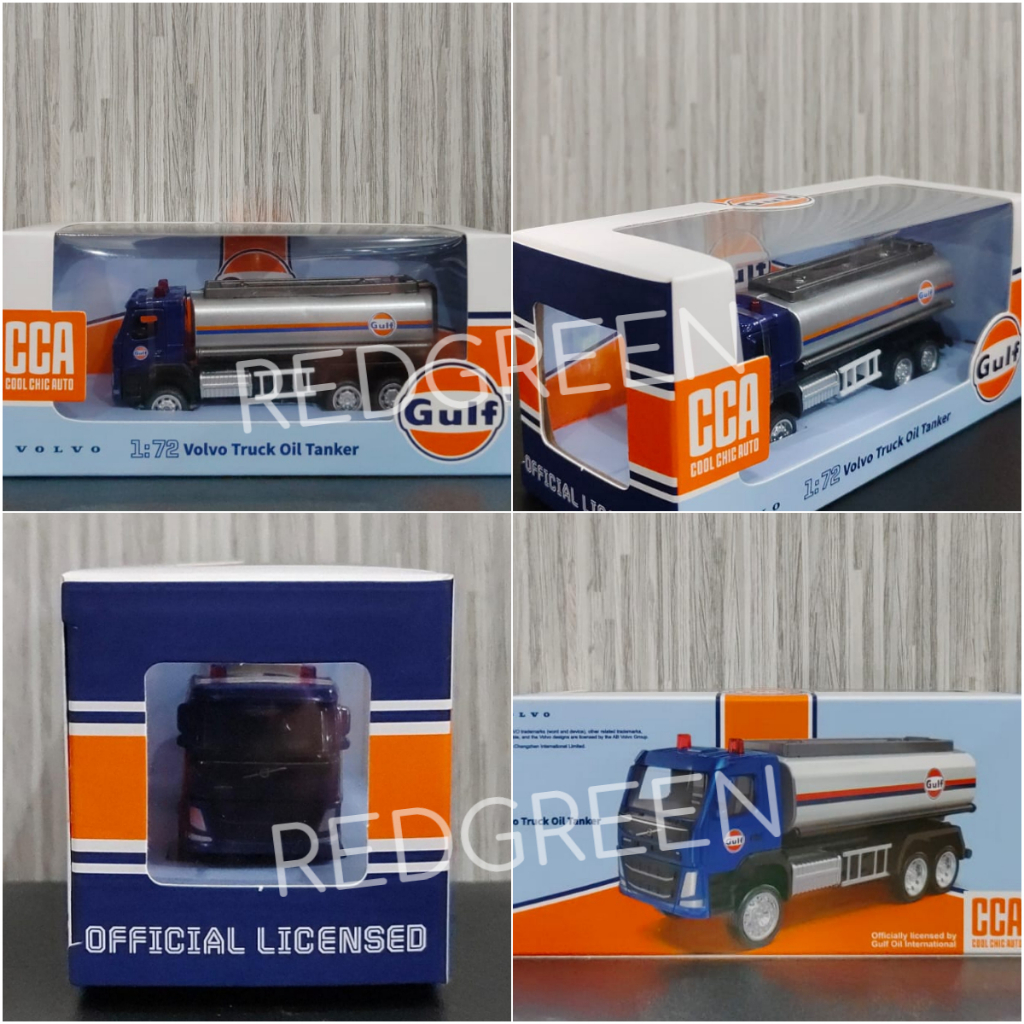 Jual diecast cca gulf series volvo truck oil tanker 1:72 koleksi ...