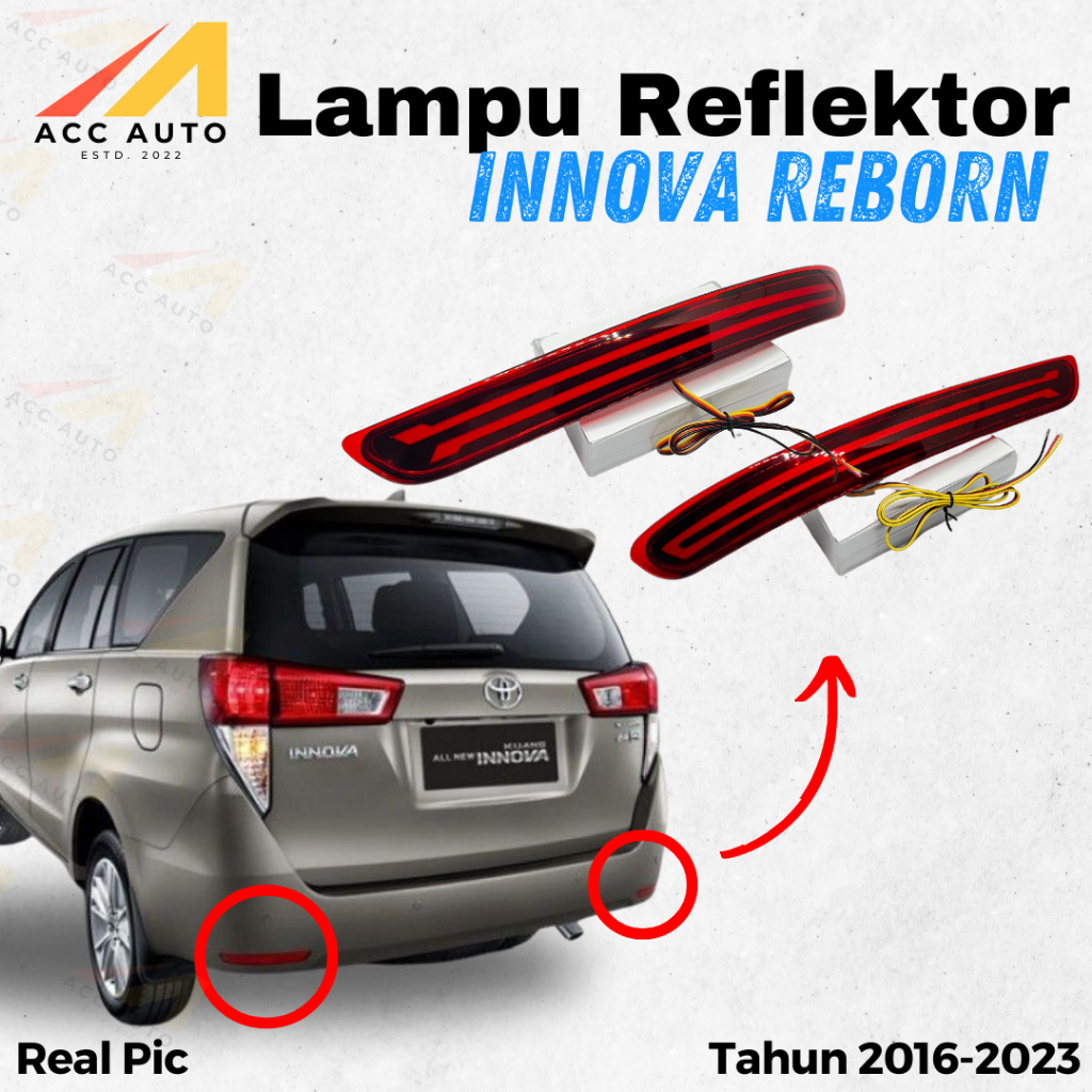 Jual Lampu Reflektor / Lampu Mata Kucing Innova Reborn model Audi 2016 ...