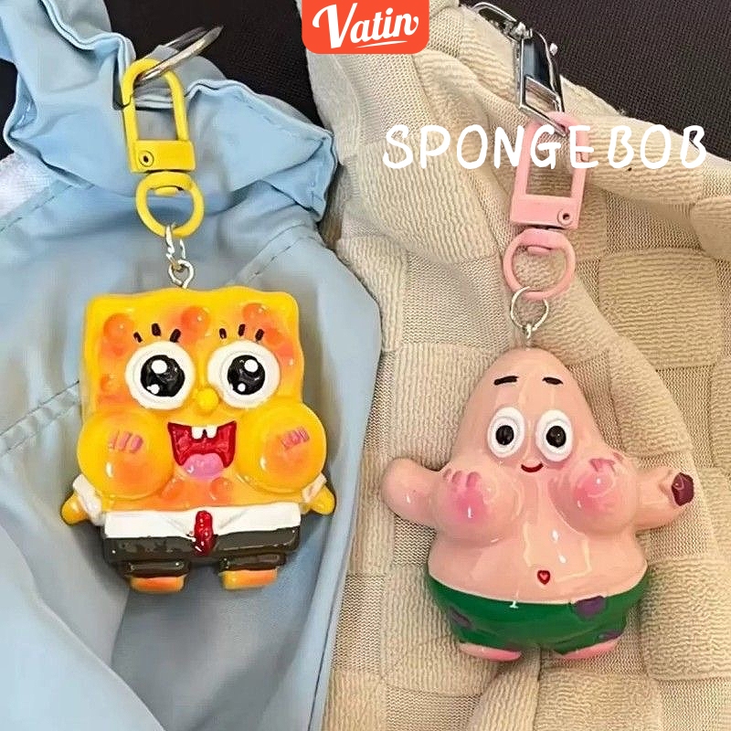 Jual GANTUNGAN KUNCI KARAKTER SPONGEBOB/KEYCHAIN RUBBER SPONGEBOB-Vatin ...