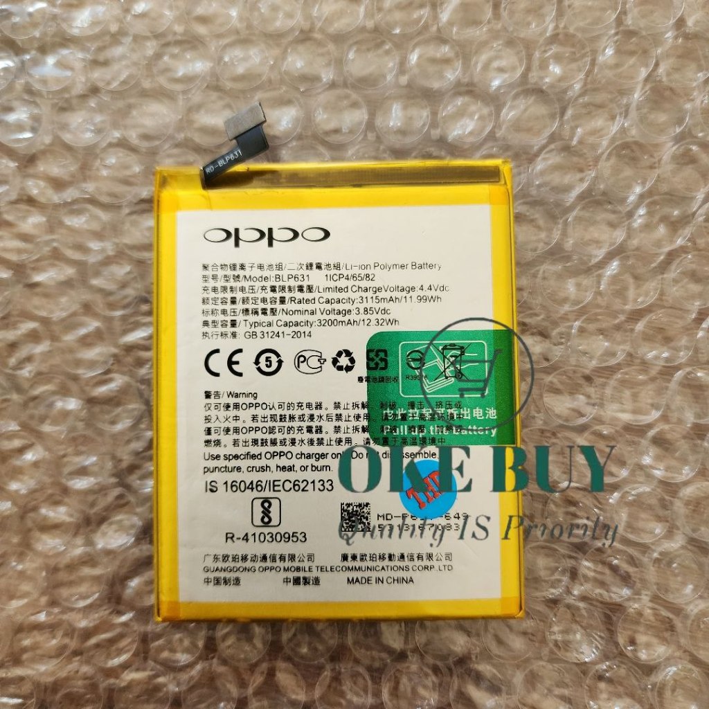 Jual Baterai Batre Batrei Oppo F5 CPH1723, CPH1727, CHP1723, CHP1727 BLP631 Original Batrai ...