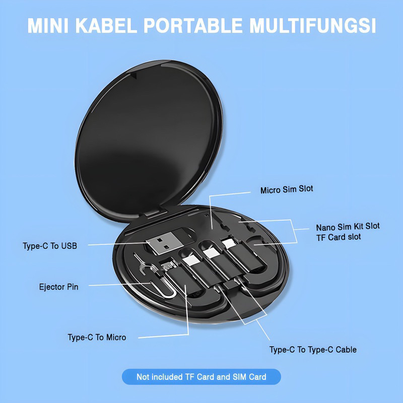 Jual MINI KABEL PORTABLE MULTIFUNGSI ADAPTORE/SIM CARD | Shopee Indonesia