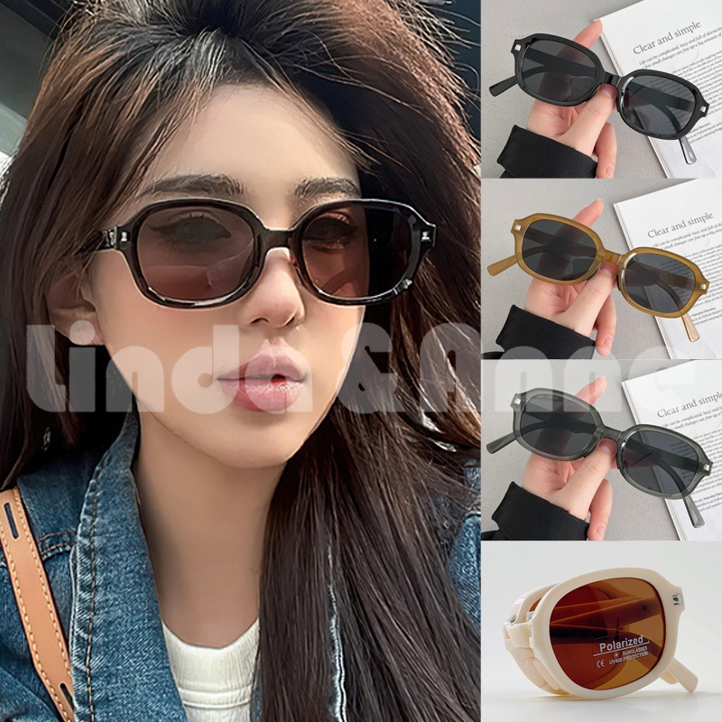 Jual L&A - Kacamata Hitam Bulat Wanita Model Lipat Lensa Anti Uv Kaca Mata Retro Gaya Casual ...