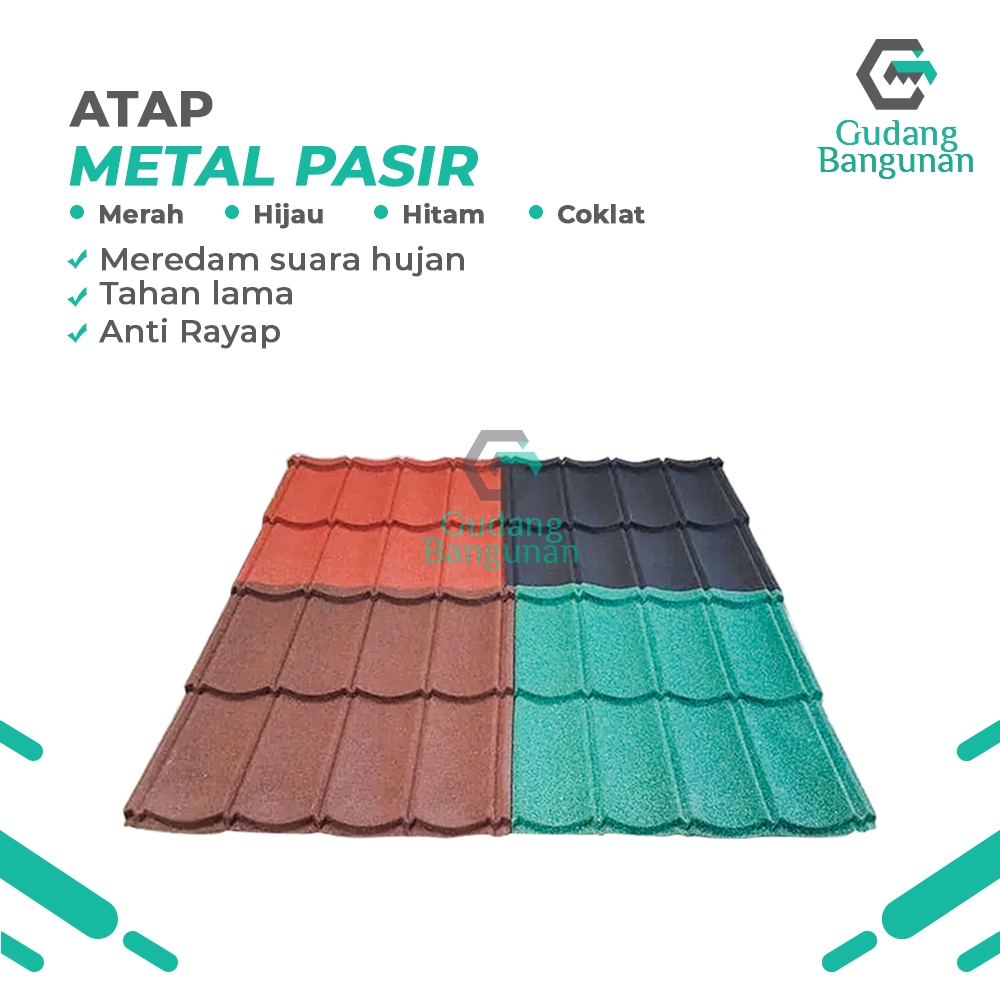Jual GENTENG METAL PASIR / GENTENG PASIR 80 X 80 / GUDANG BANGUNAN 88 ...